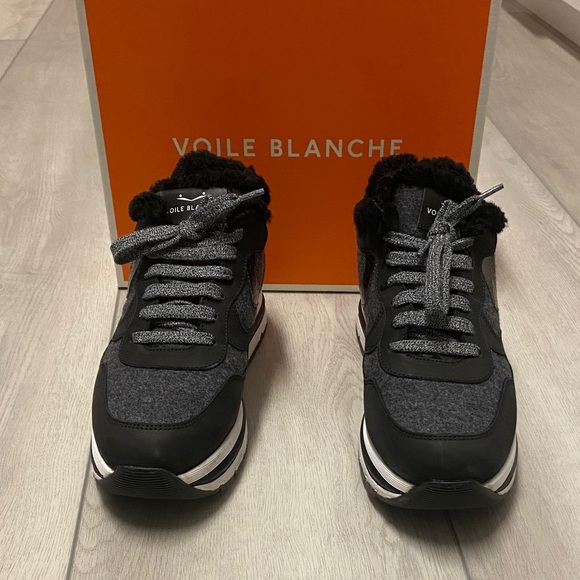 Voile Blanche | Shoes | Voile Blanche Charcoal And Black Furlined ...